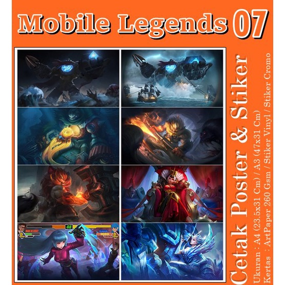 Jual Sticker Poster | Mobilelegends | Mlbb | Mobile Legends Bangbang ...