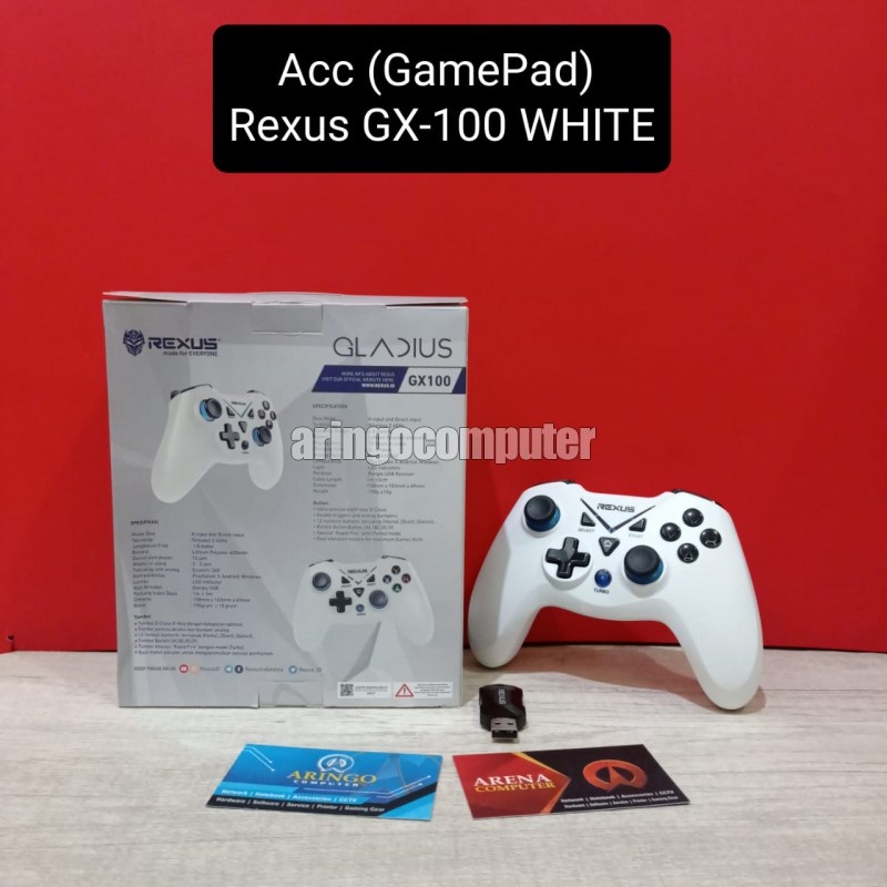 Jual Acc (GamePad) Rexus GX-100 WHITE Wireless | Shopee Indonesia