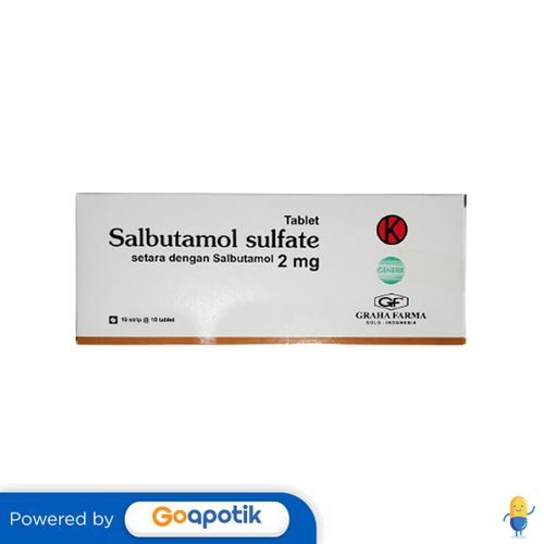 Jual SALBUTAMOL SULFATE GRAHA 2 MG BOX 100 TABLET | Shopee Indonesia