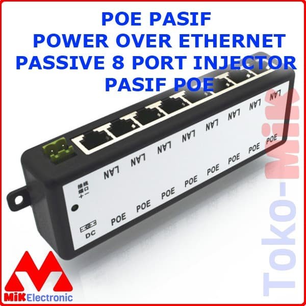 Jual PASSIVE 8 PORT POE INJECTOR / PASIF POE IP CCTV CAMERA VOIP ROUTER ...