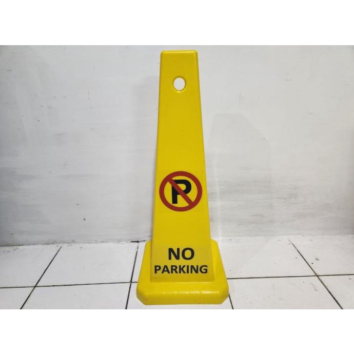 Jual TERMURAH Rambu sign cone kuning DILARANG PARKIR No parking Ruko ...