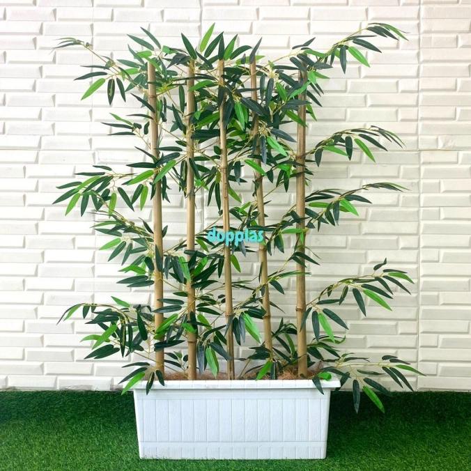 Jual Partisi Pohon Daun Bambu Cendani Latex Artificial Tanaman Hias ...