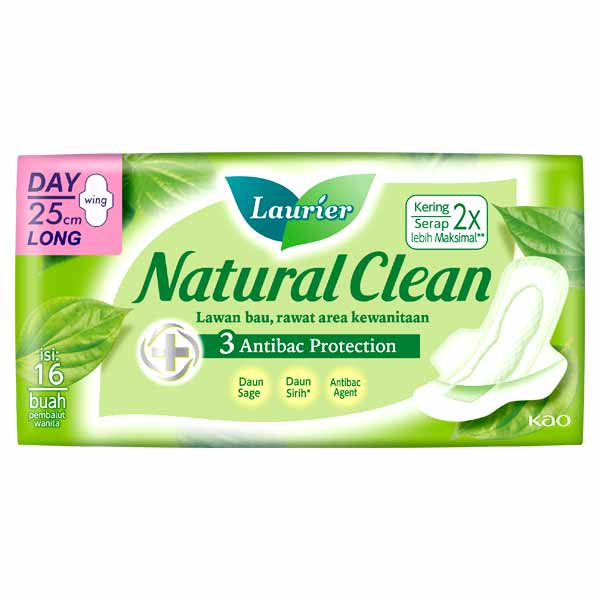 Jual LAURIER NATURAL CLEAN LONG W 25 CM 16 PCS | Shopee Indonesia
