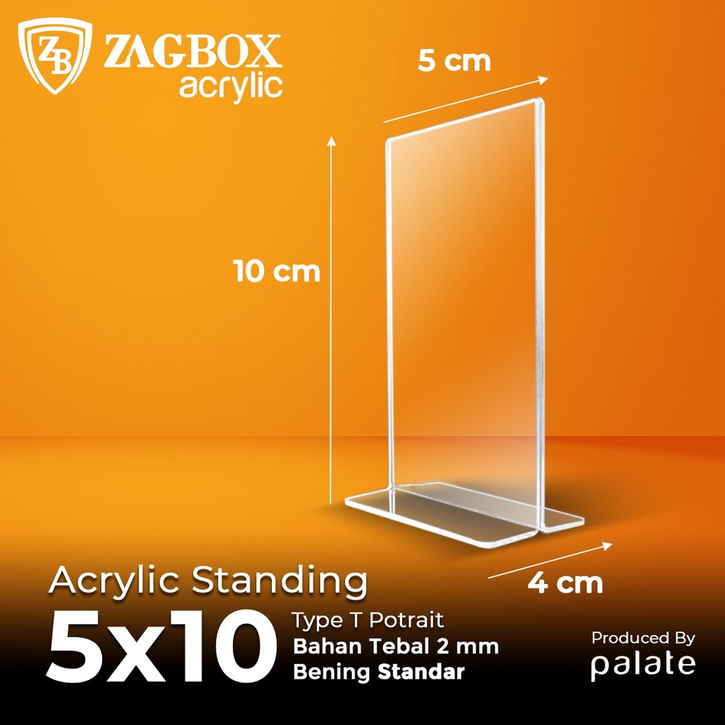 Jual Acrylic Tent Card T 5x10 cm Akrilik Nomor Meja Type T 5x10 ...
