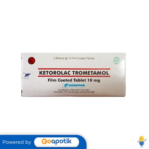 Jual KETOROLAC TROMETAMOL BERNOFARM 10 MG BOX 30 TABLET | Shopee Indonesia