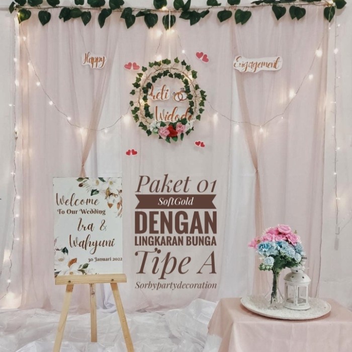 Jual Badrop Baground Photobooth Lamaran Wedding Atau Acara Arisan ...