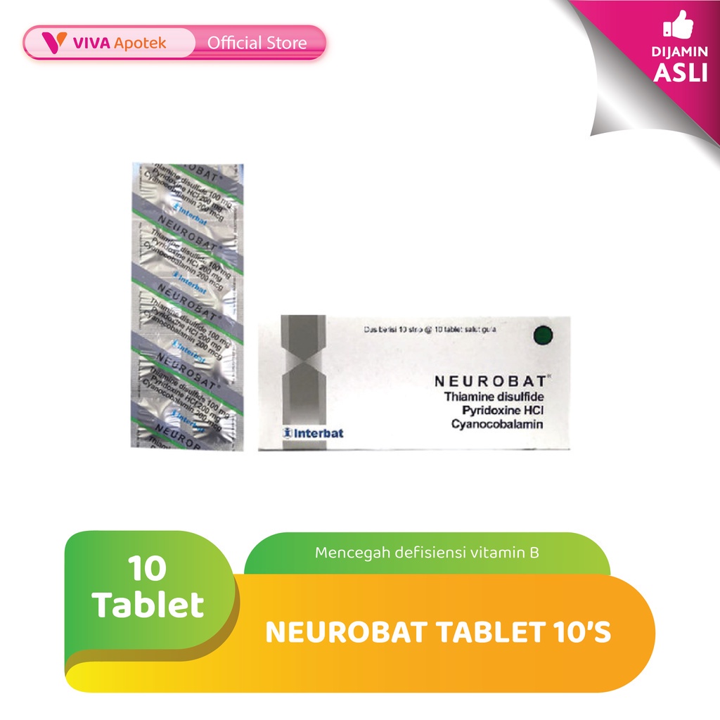 Jual Neurobat untuk Memenuhi Kebutuhan Vitamin B (10 Tablet) | Shopee ...