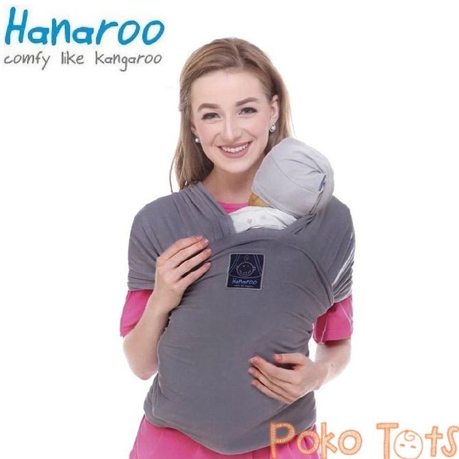Jual Hanaroo Baby Wrap Gendongan Kain - Dark Grey | Shopee Indonesia