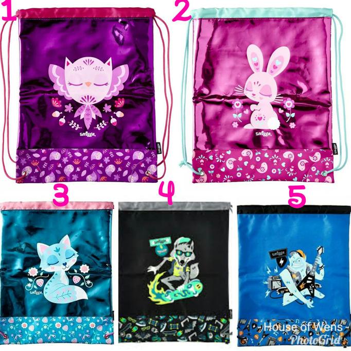 Jual SMIGGLE INTO THE WOODS DRAWSTRING BAG - TAS SERUT SMIGGLE | Shopee ...