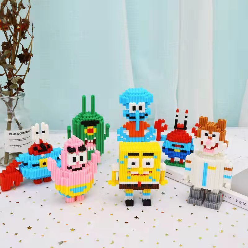 Jual [PACOPA] Nano Block SpongeBob Series Mainan Balok Edukasi Anak DIY Bricks Mini | Shopee ...