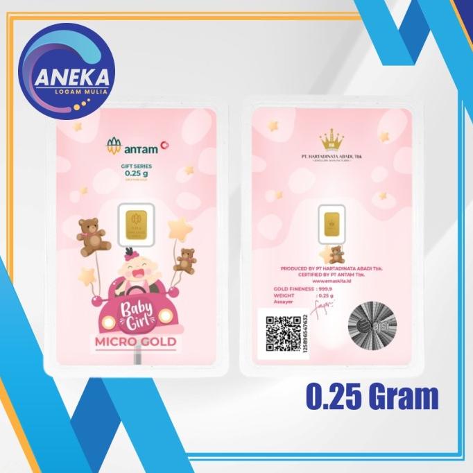 Jual LOGAM MULIA MICRO GOLD ANTAM HARTADINATA 0.25 GRAM BABY GIRL ...