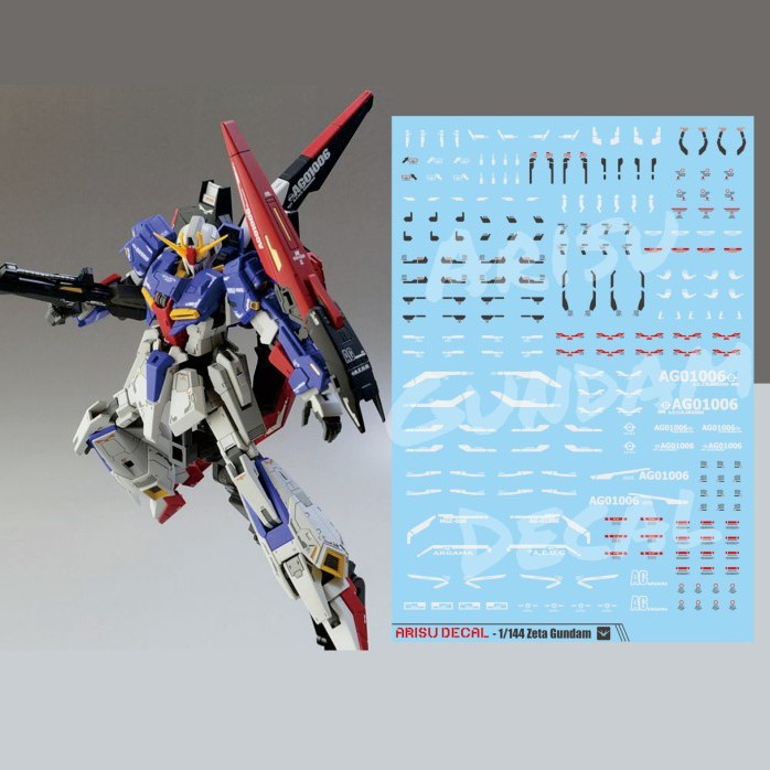 Jual Water Slide Decal Gundam Zeta HG RG 1/144 Arisu Decal | Shopee ...