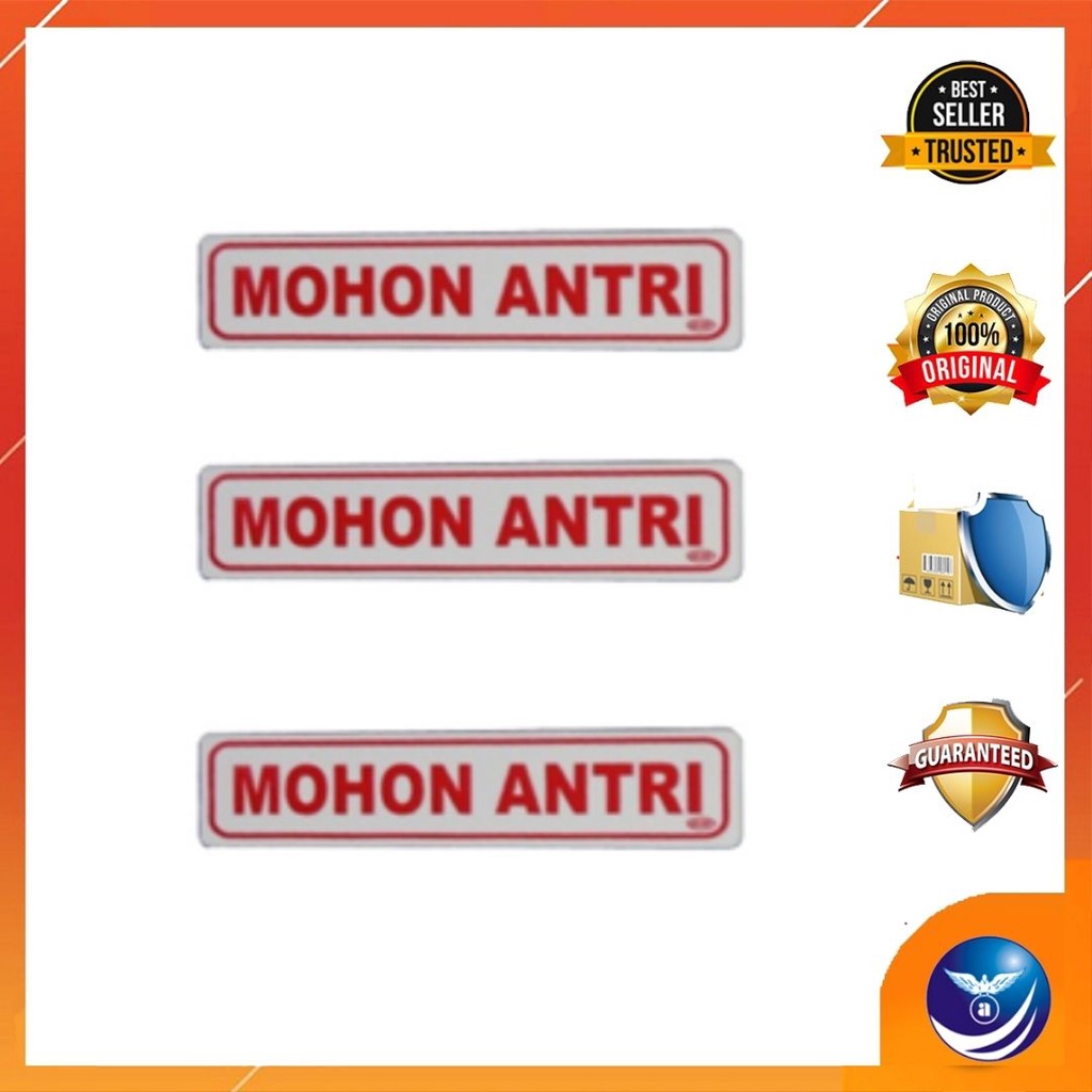 Jual GM LABEL MOHON ANTRI LK-122 KECIL | Shopee Indonesia