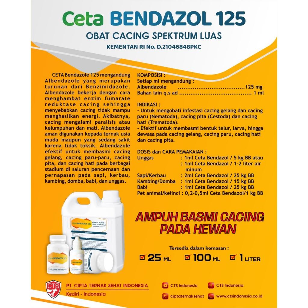 Jual CETA BENDAZOL 125 100 ml | Obat Cacing Pada Ternak Sapi Kerbau ...