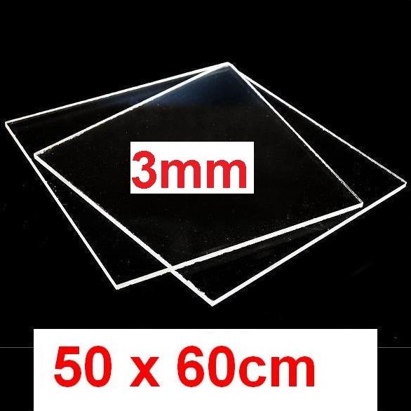 Jual Acrylic / Acrilic / Akrilik Bening, Tebal 3Mm Ukuran 50Cm X 60Cm ...