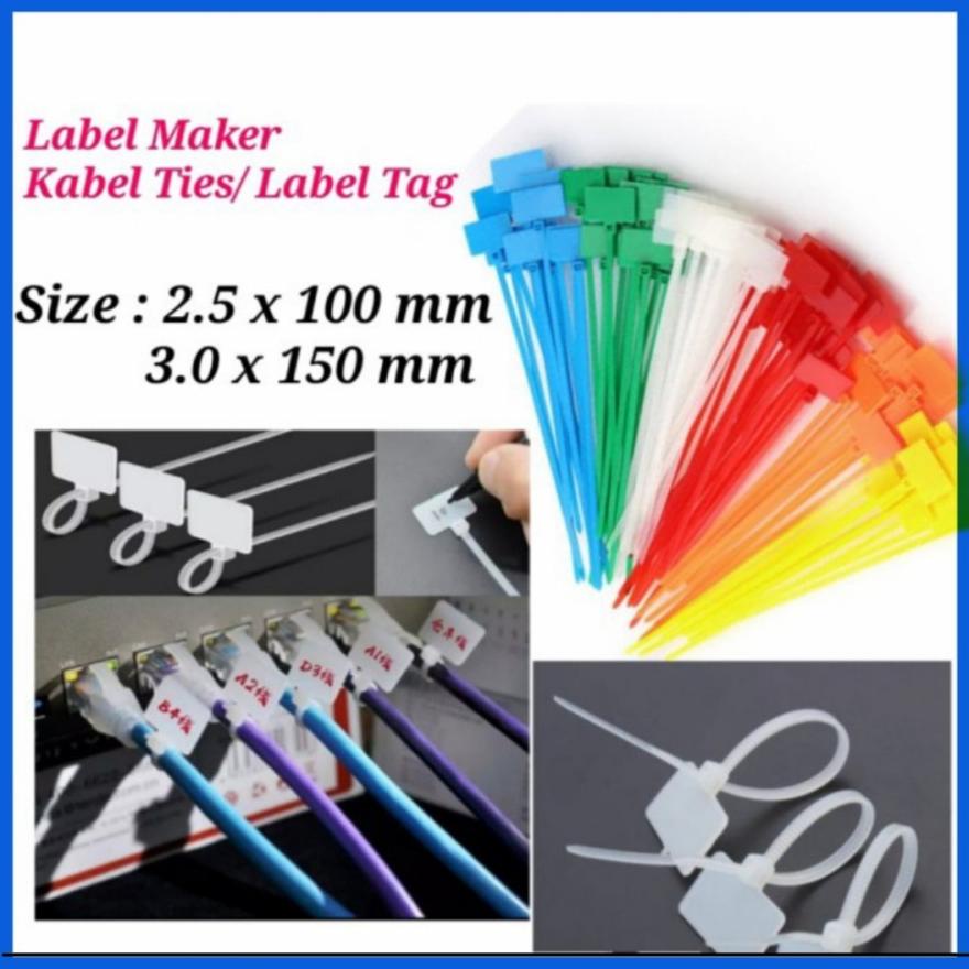 Jual Viral Kabel Tis Tie Ties Cable Label Maker Marker Name Tag Label ...