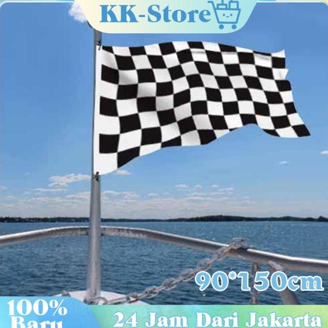 Jual ------] 90 X 150cm Bendera Start Finish / Bendera Balap / Bendera ...