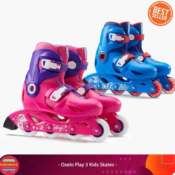 Jual Original Sepatu Roda Anak Play 3 Kids Skates Oxelo | Shopee Indonesia