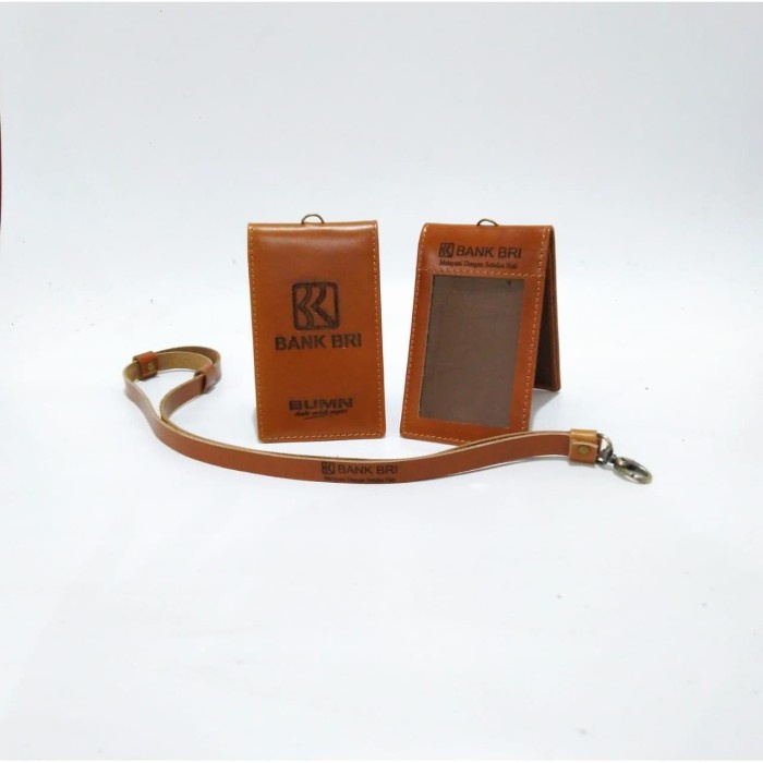 Jual Name Tag Saku Id Card Holder Kulit Logo Bank Bri | Shopee Indonesia