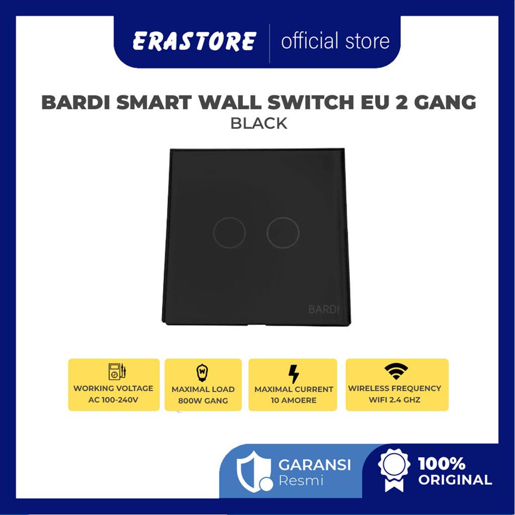 Jual BARDI Smart Wall Switch EU 2 Gang - Black | Shopee Indonesia