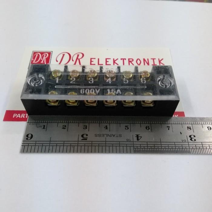 Jual Terminal Block Blok Weidu TB1506 15 A 600 v 6 pin pole Kaca kecil ...