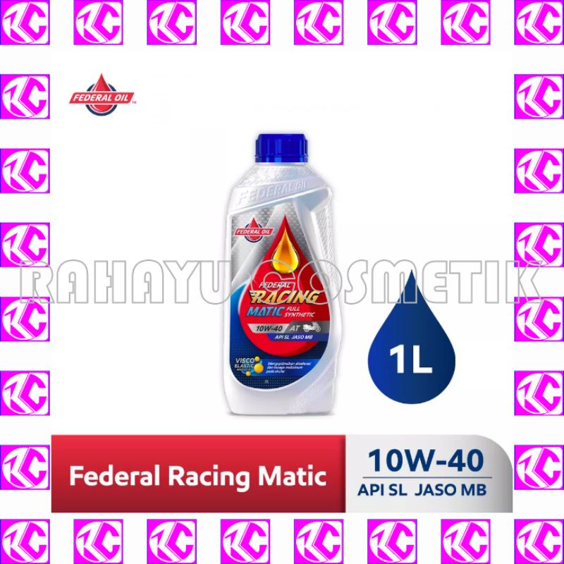 Jual Federal Oil Racing Matic 10W-40 1000 ml Oli Pelumas Motor | Shopee ...