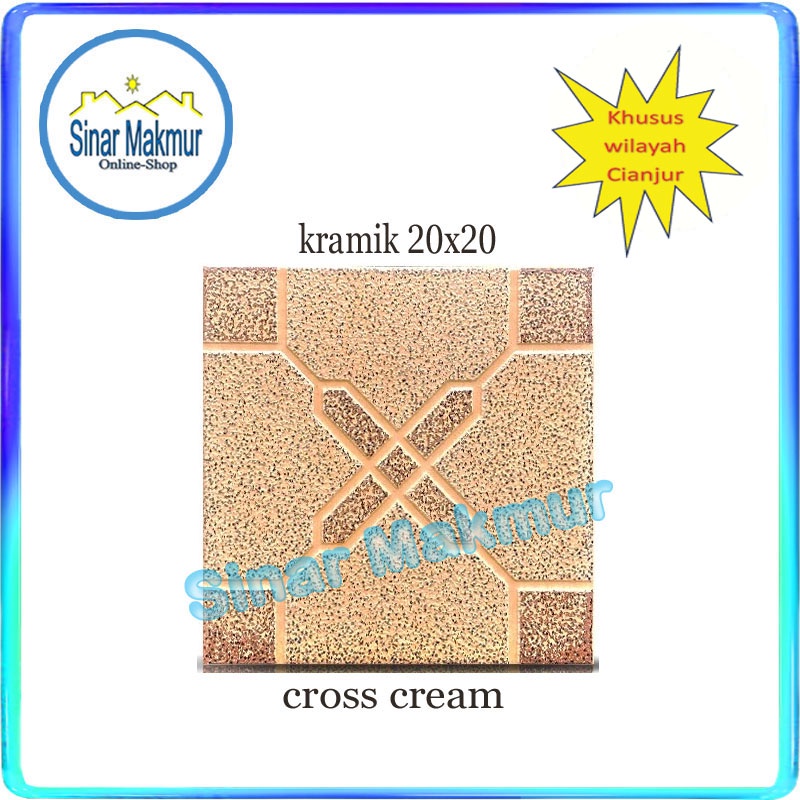 Jual Keramik Lantai 20x20 Cross Cream (PEGASUS) | Shopee Indonesia