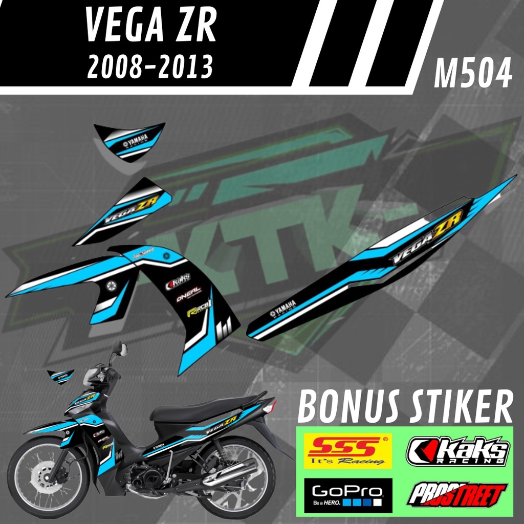 Jual Lis Stiker Striping Yamaha Vega ZR M504 Tahun 2008 2009 2010 2011 ...