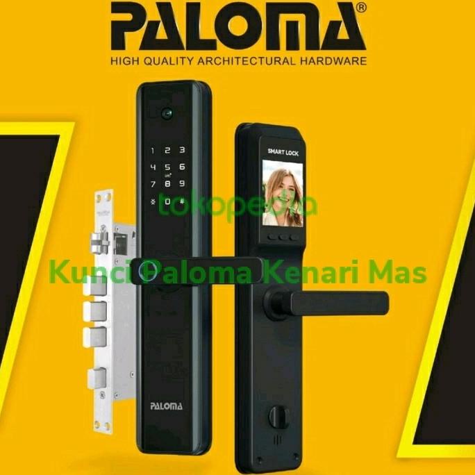 Jual PALOMA DLP 2138 SMART DIGITAL LOCK MATTE BLACK WiFi WITH CAMERA ...