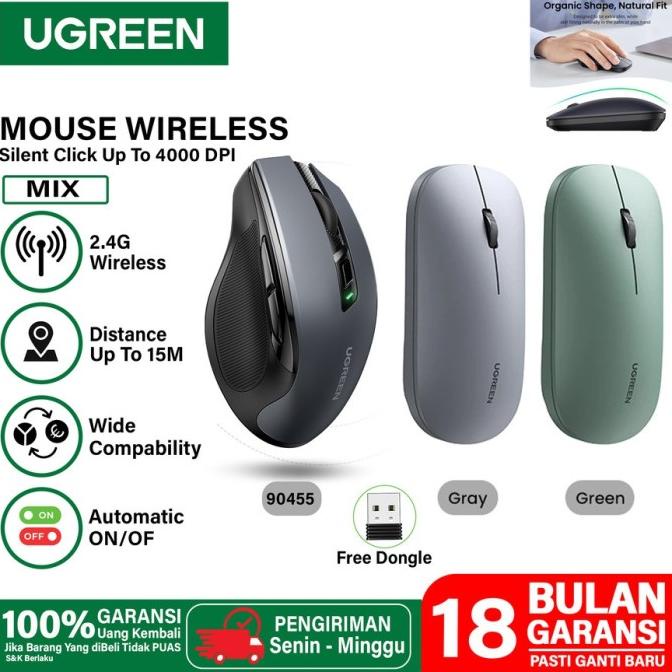Jual UGREEN Mouse Wireless Bluetooth Silent Click Klik for Windows ...