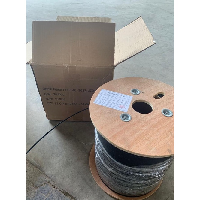 Jual Drop Wire / Kabel Fiber Optic / Dropcore 4 Core Ftth 1Km / 1000 ...