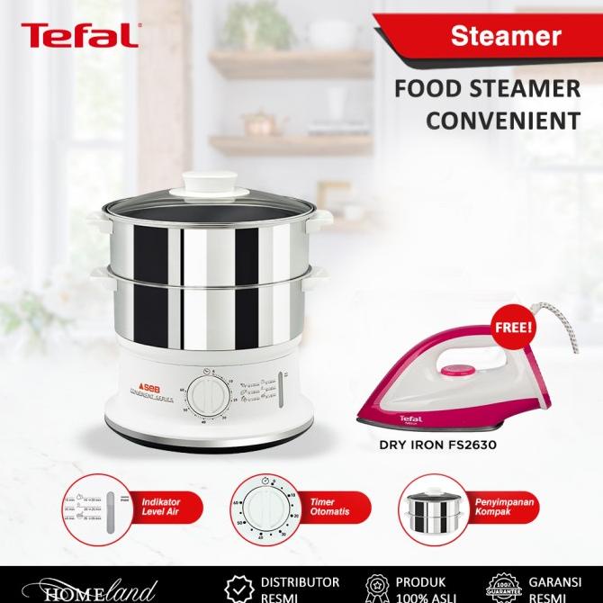 Jual Tefal Food Steamer CONVENIENT VC1451 Pengukus Kukusan Stainless ...