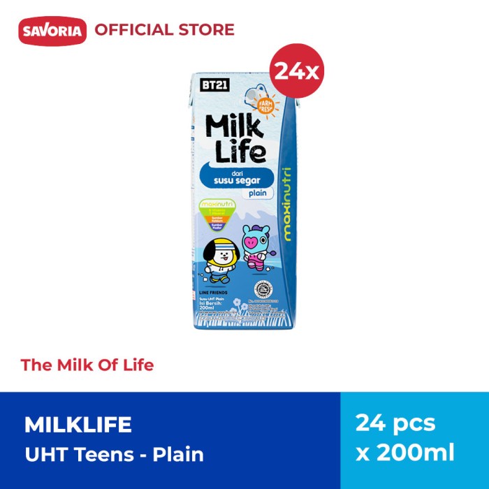 Jual MilkLife UHT Teens Full Cream 1 Karton isi 24 Pcs x 200ml | Shopee ...