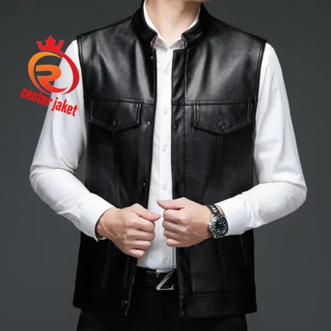 Jual rompi rider kulit sintetis big size.rompi pria keren ukuran jumbo ...