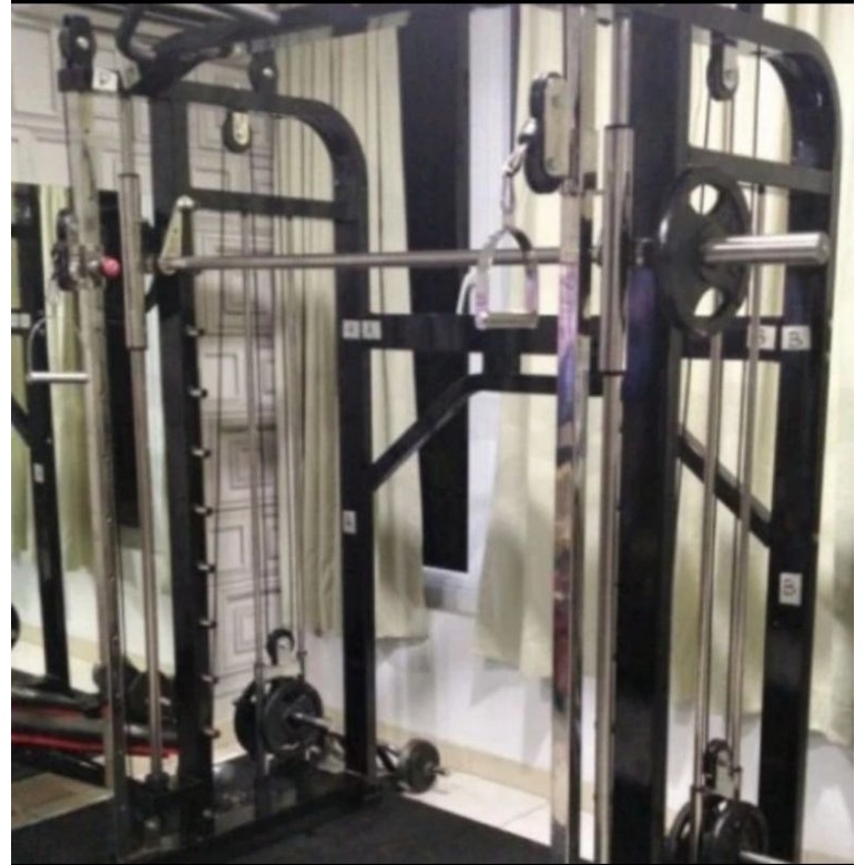 Jual Alat Olahraga Fitness Gym - Smith Machine Plus Cable Crossover ...