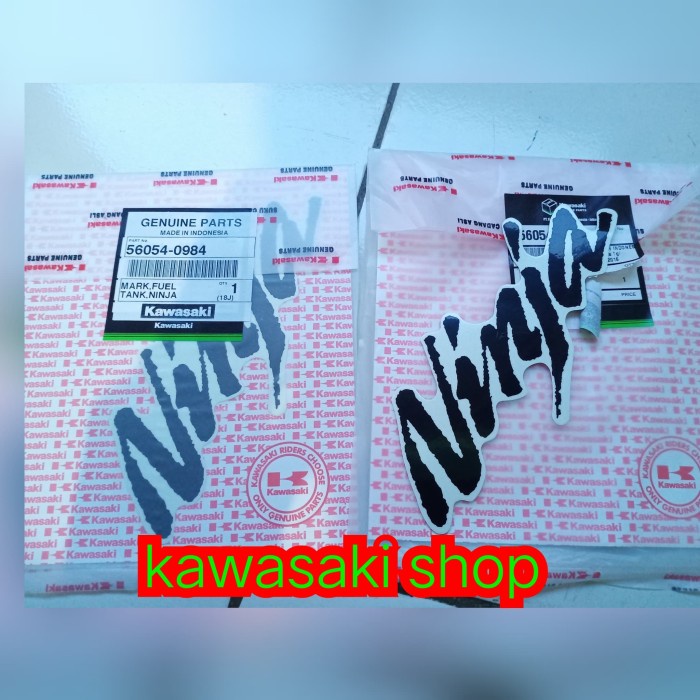 Jual stiker tangki tulisan ninja rr putih original kawasaki | Shopee ...
