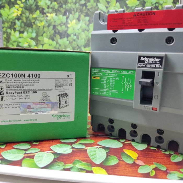 Jual Terlaris Mccb Breaker Schneider Ezc100N 4P 100A Ezc100N4100 100 A 4 Pole 4 Pole | Shopee ...
