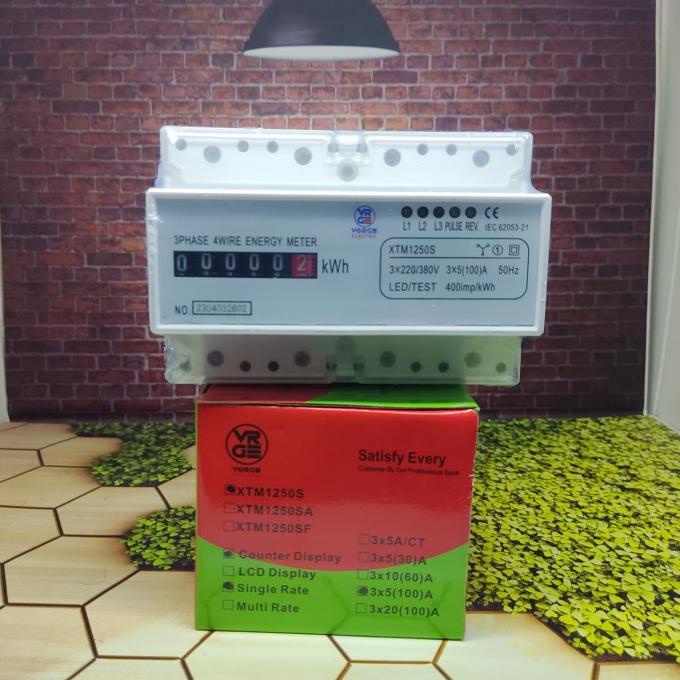 Jual kwh meter XTM1250S 3 phase / 3P / kwh meter 3phase analog Fort | Shopee Indonesia