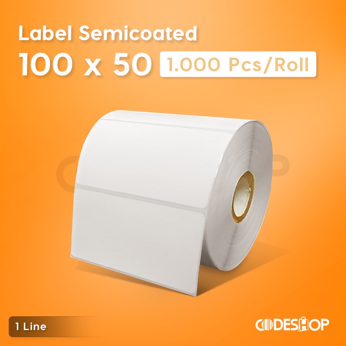 Jual Stiker Label Barcode Semicoat ukuran 100x50mm 1 Line - Gap ...