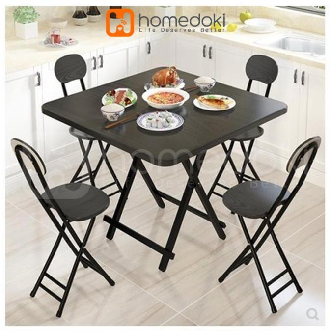 Jual Meja Kayu/ Meja Lipat Portable/ Meja Makan portable/ Meja Lipat Besi | Shopee Indonesia