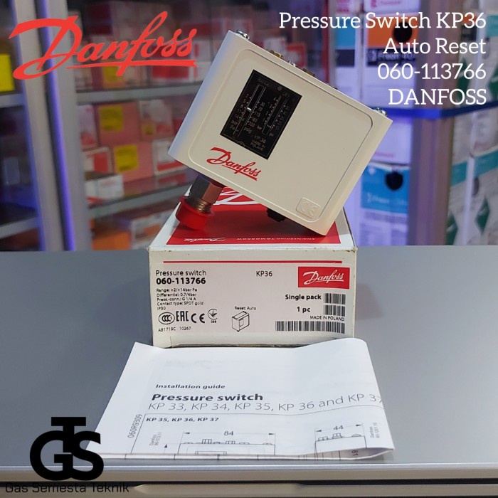 Jual Best Seller Pressure Switch Danfoss Kp36 (060-113766) Auto Reset ...