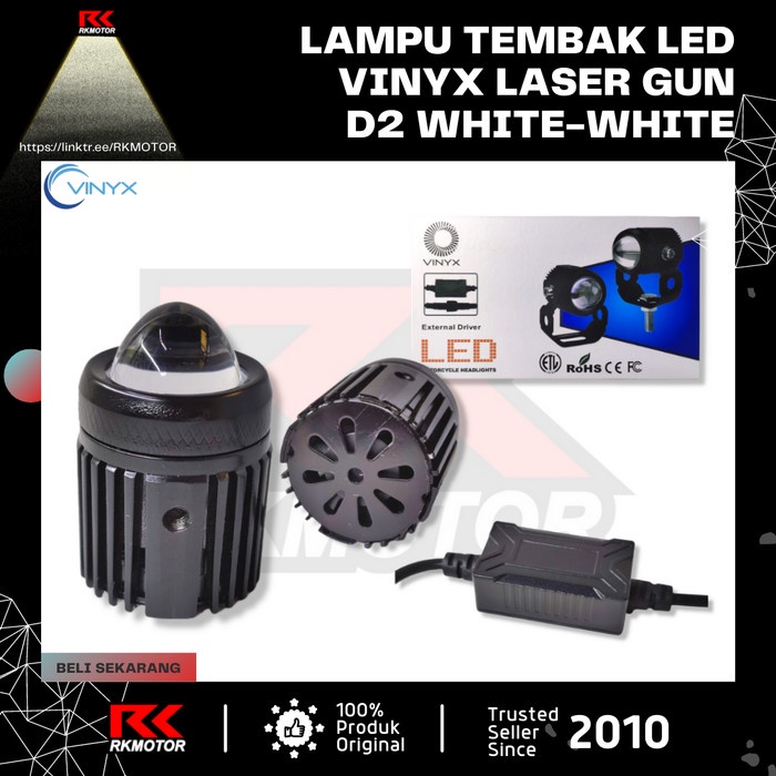 Jual Lampu Tembak Laser Gun Vinyx Mini D2 High-Low Putih Putih (White ...