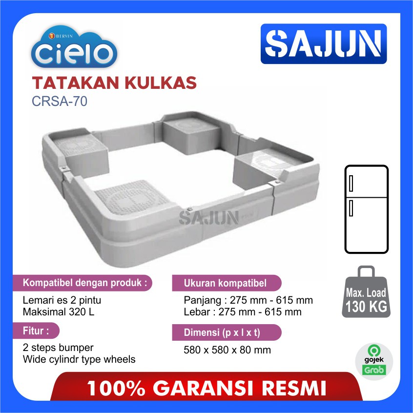 Jual Bervin Bos 70 / BRSA-70 Stand Lemari Es 2 Pintu CRSA-70 | Shopee ...