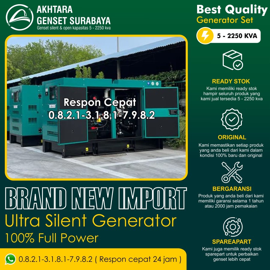 Jual harga genset silent cummins 200 kva 3 phase genset 200 kva | Shopee Indonesia