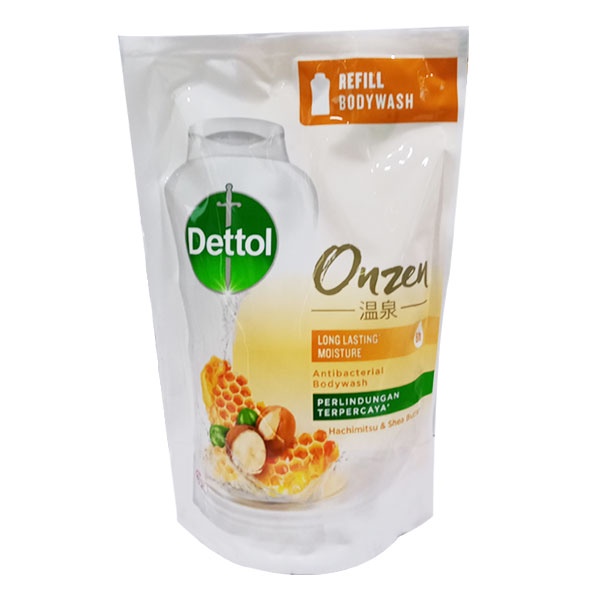 Jual DETTOL BODY WASH ONZEN HONEY POUCH 410 ML | Shopee Indonesia