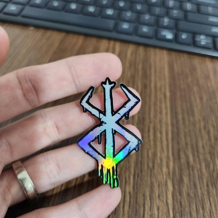 Jual Sticker Hologram Anime - PSH1912 - Berserk - logo | Shopee Indonesia