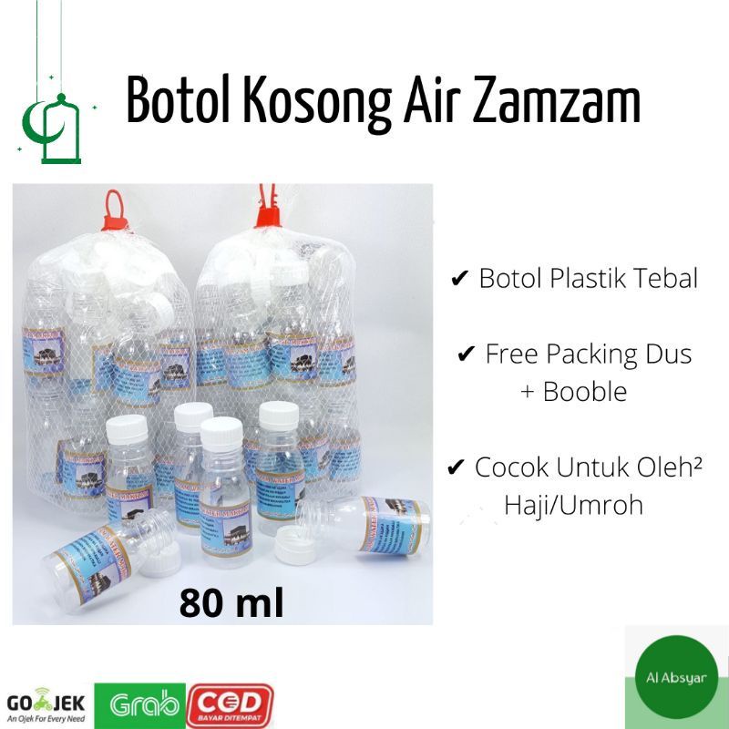 Jual Botol Kosong Air Zamzam 80 ml Untuk Oleh Oleh Haji dan Umroh 1 ...