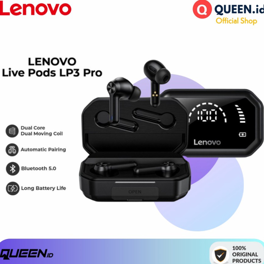 Jual Harga Bersahabat!.. Lenovo ThinkPlus LP3 PRO TWS Bluetooth Headset ...
