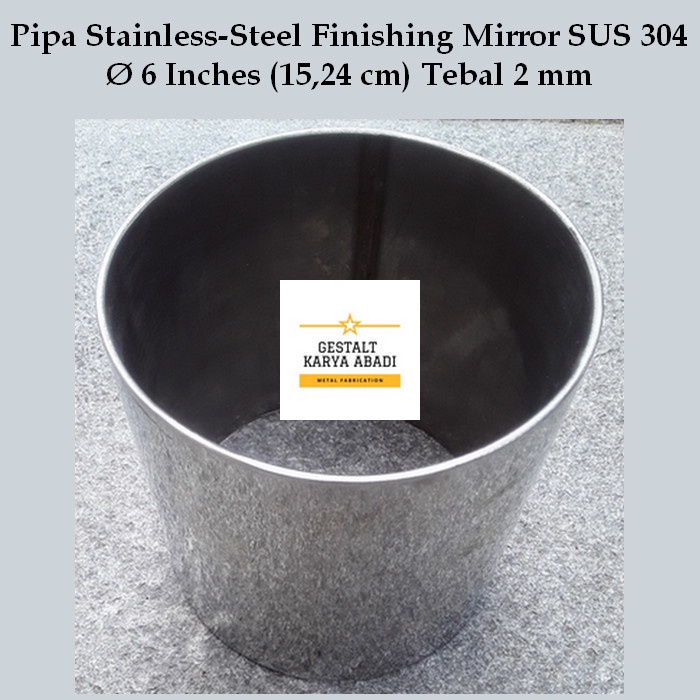 Jual Pipa Stainless-Steel Mirror 6 Inches (15,24 cm) Tebal 2mm SUS304 ...