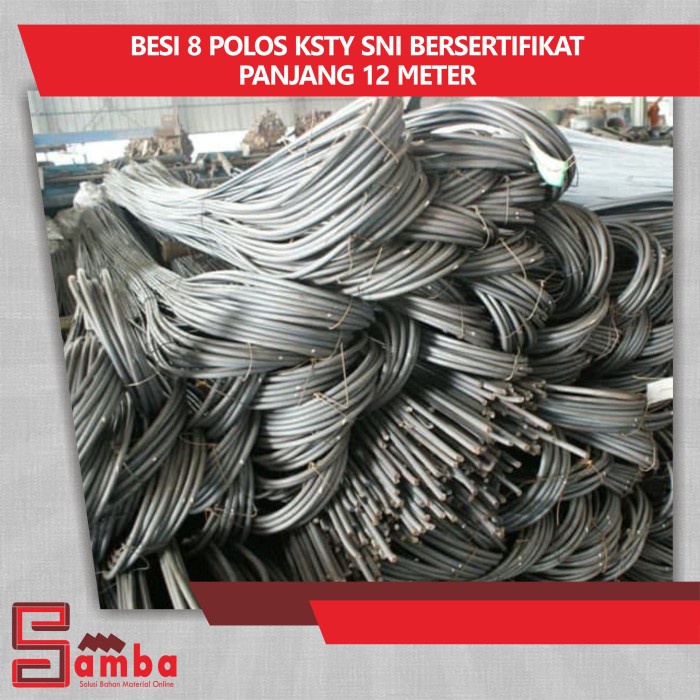 Jual BESI 8 POLOS FULL KSTY SNI BERSERTIFIKAT PANJANG 12 METER | Shopee ...